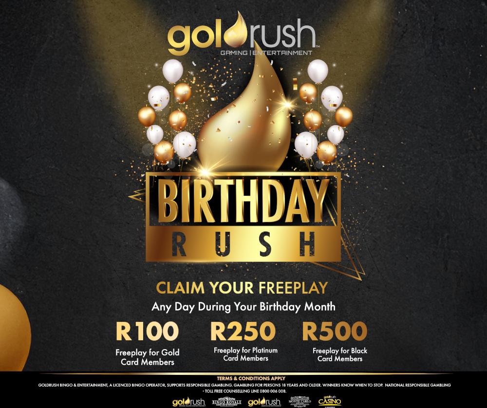 Birthday Rush at Goldrush Potchefstroom – Celebrate in Style
